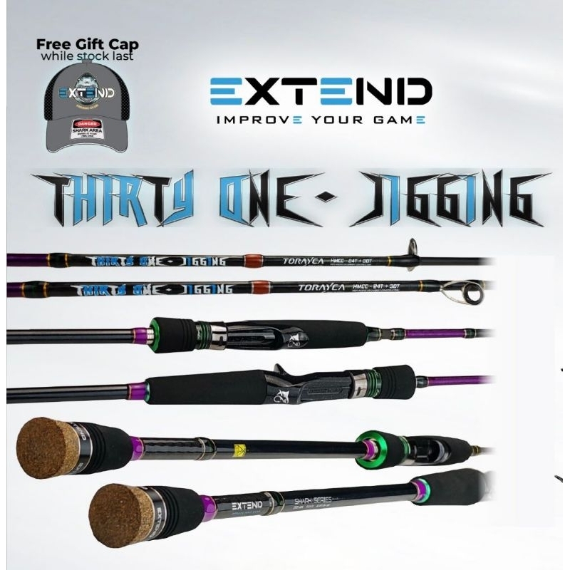 EXTEND SHARK 31 THIRTY ONE SERIES JIGGING SPINNING AND CASTING FISHING ...