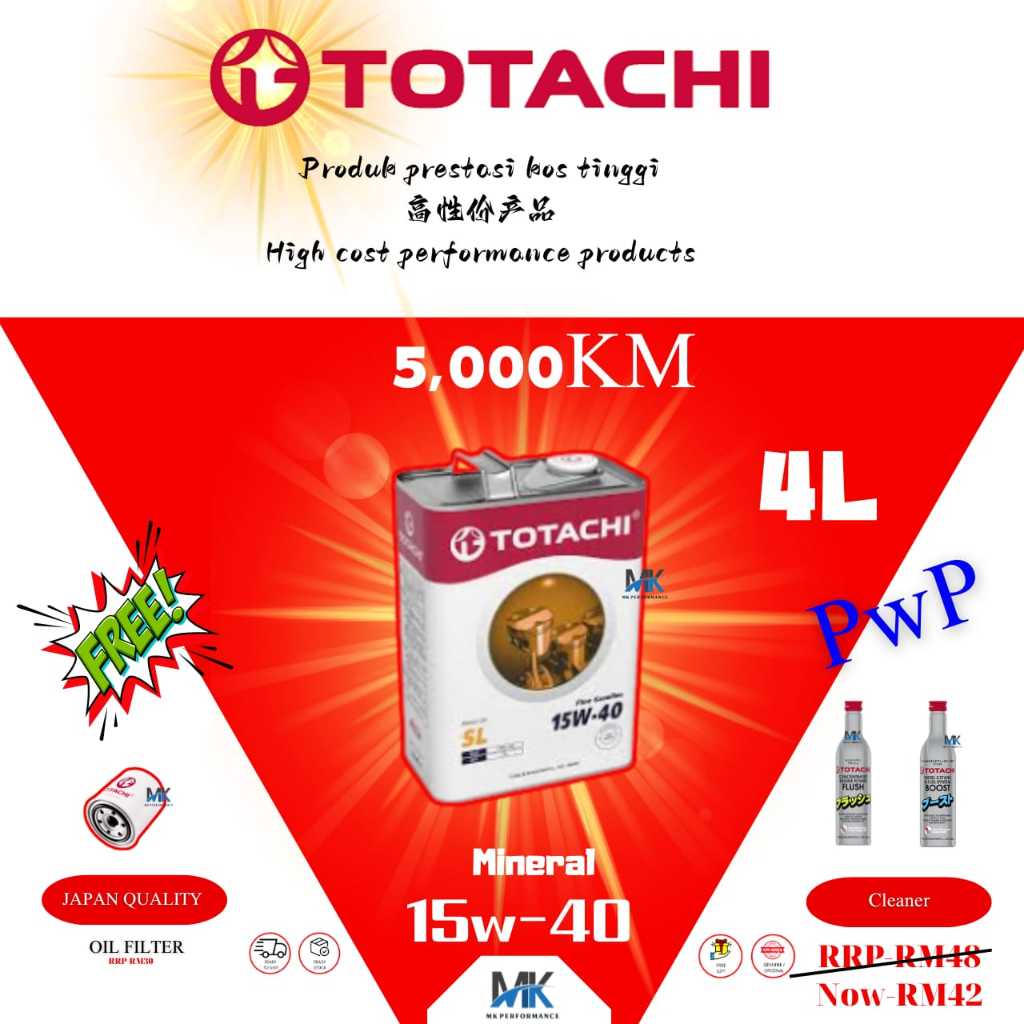 [ Fully Imported ] ORIGINAL TOTACHI JAPAN ENGINE OIL Fine Gasoline ...
