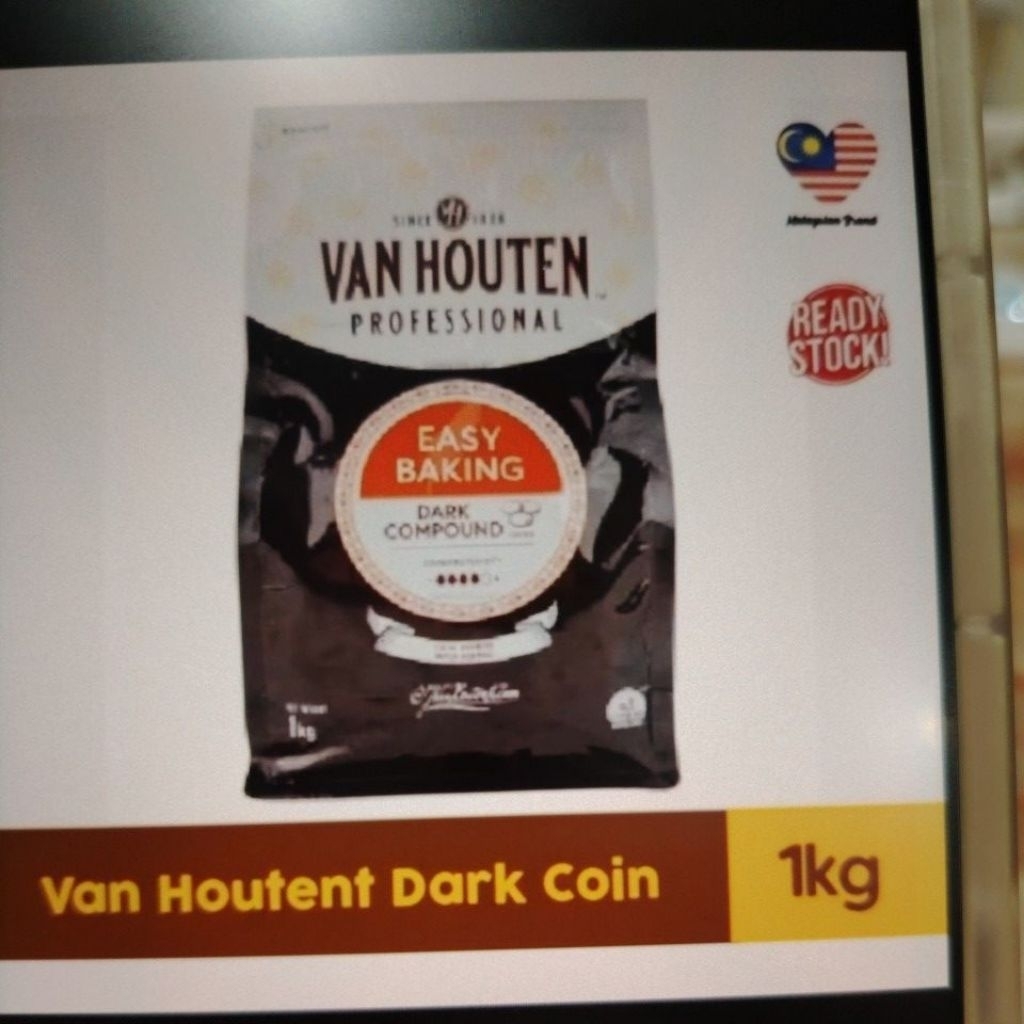 VAN HOUTEN EAZY BAKING DARK COMPOUND COIN /MILK COMPOUND COIN 1KG ...