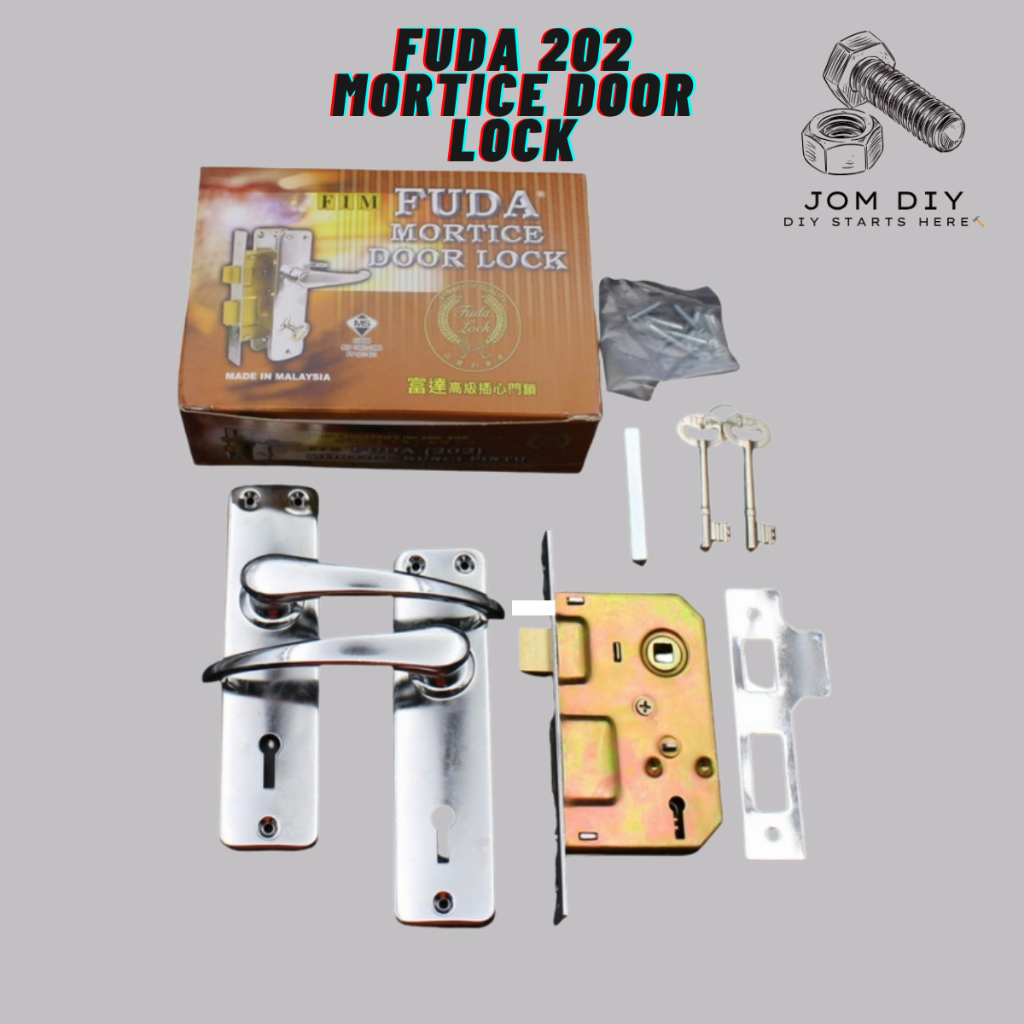 FUDA 202 Mortice Door Lock 2 Lever Kunci Pintu FUDA 202 | Shopee Malaysia