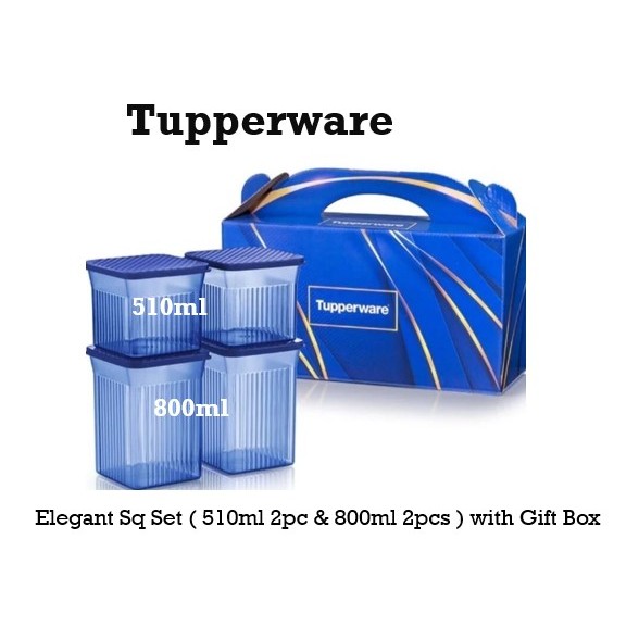 ** Ready Stock ** Tupperware Elegant Square Set with Gift Box (4 ...