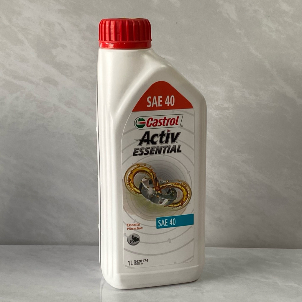 CASTROL ENGINE OIL ACTIV ESSENTIAL 4T SAE 40 100% ORIGINAL | Shopee ...