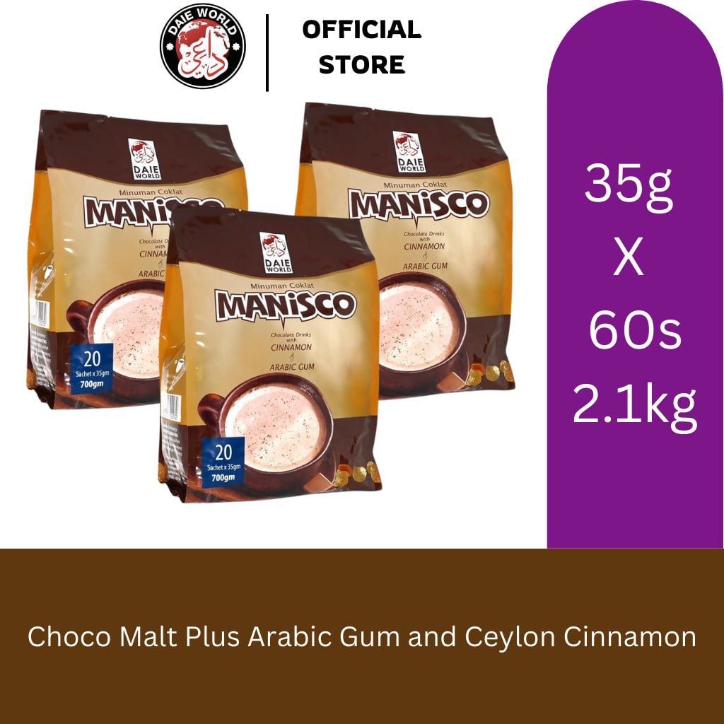 Minuman coklat manisco dengan gam arab dan kayu manis ceylon 35g x 60s ...