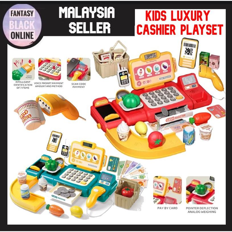 #ReadyStock Kids Cashier Machine Toy Simulated Supermarket Cashier ...