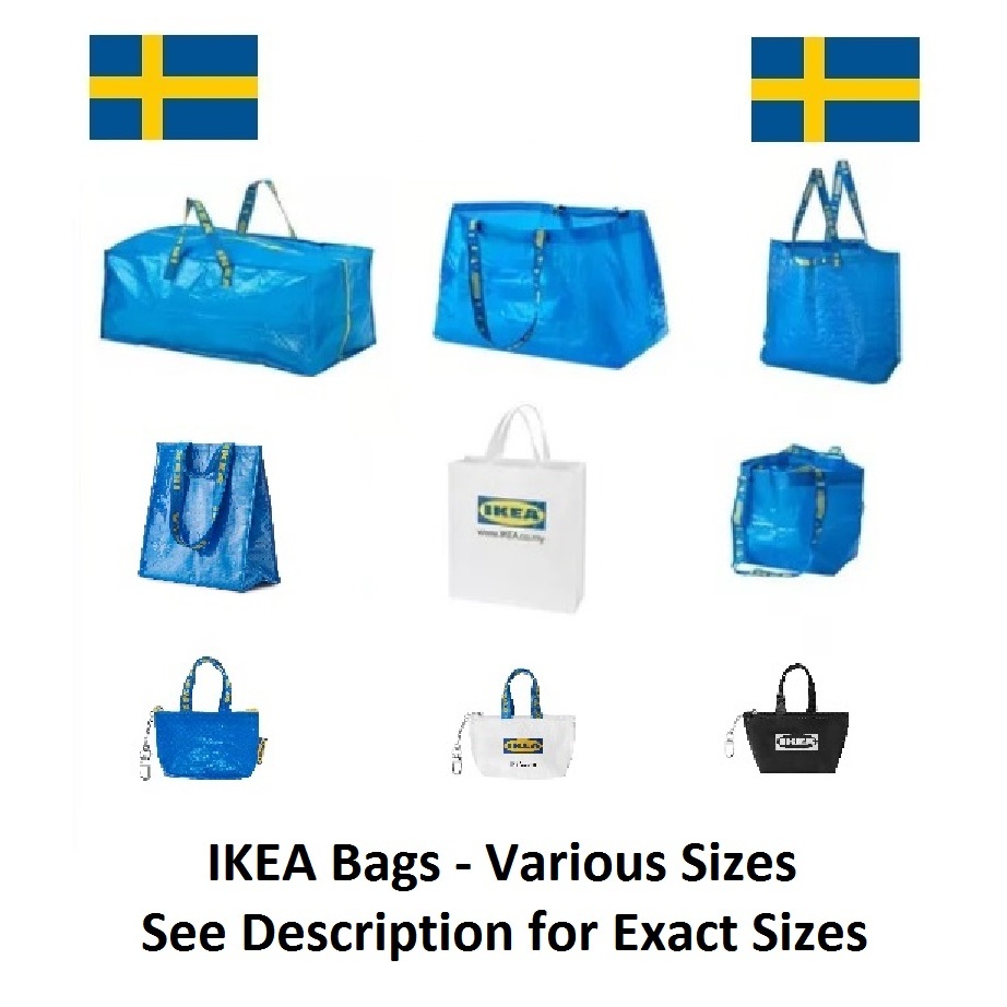 IKEA FRAKTA Carrier Bag Trunk for Trolley Laundry Blue Bag Recycle Beg ...