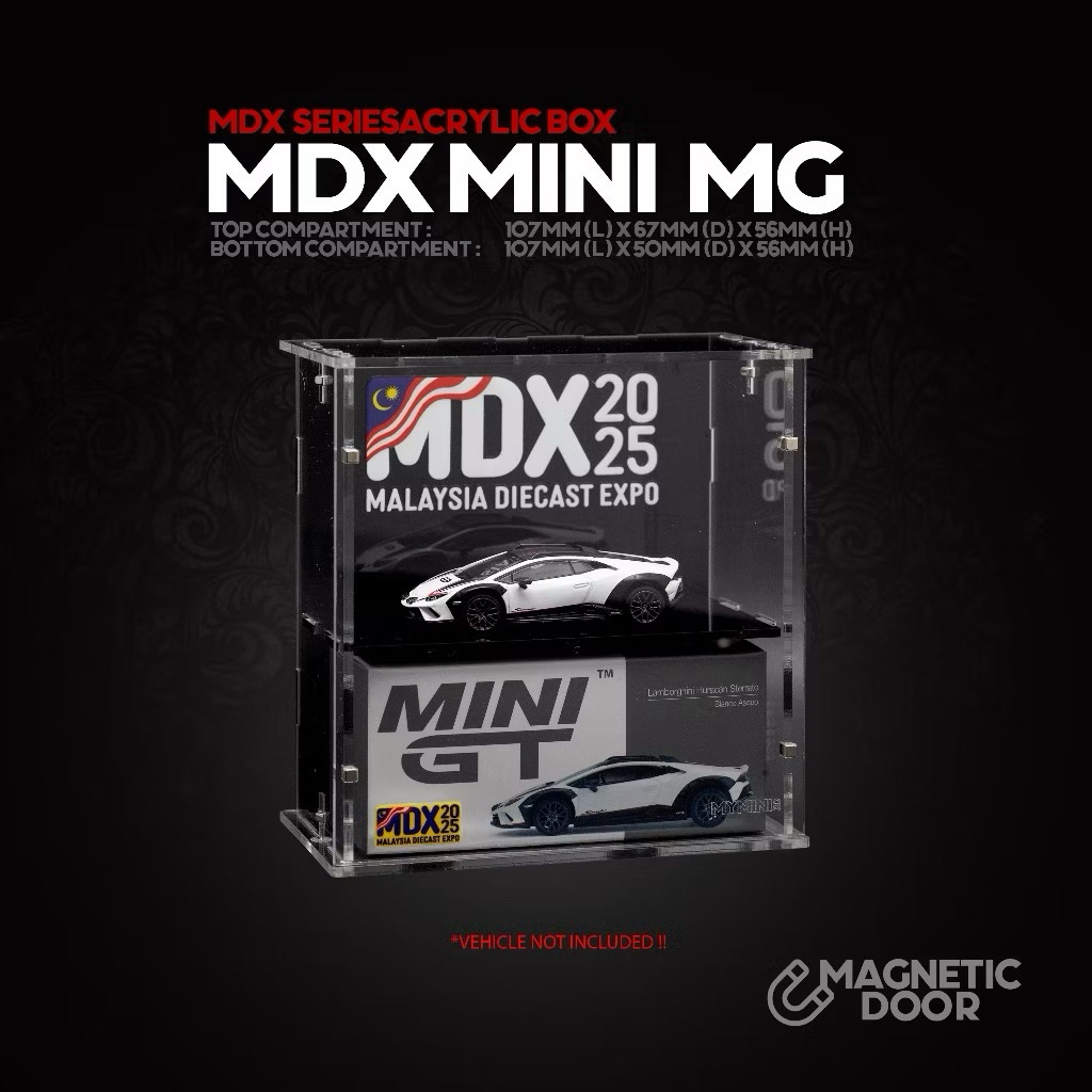 MDX MINI MG 2025 Malaysia Acrylic Display Box for 1:64 Model Display ...