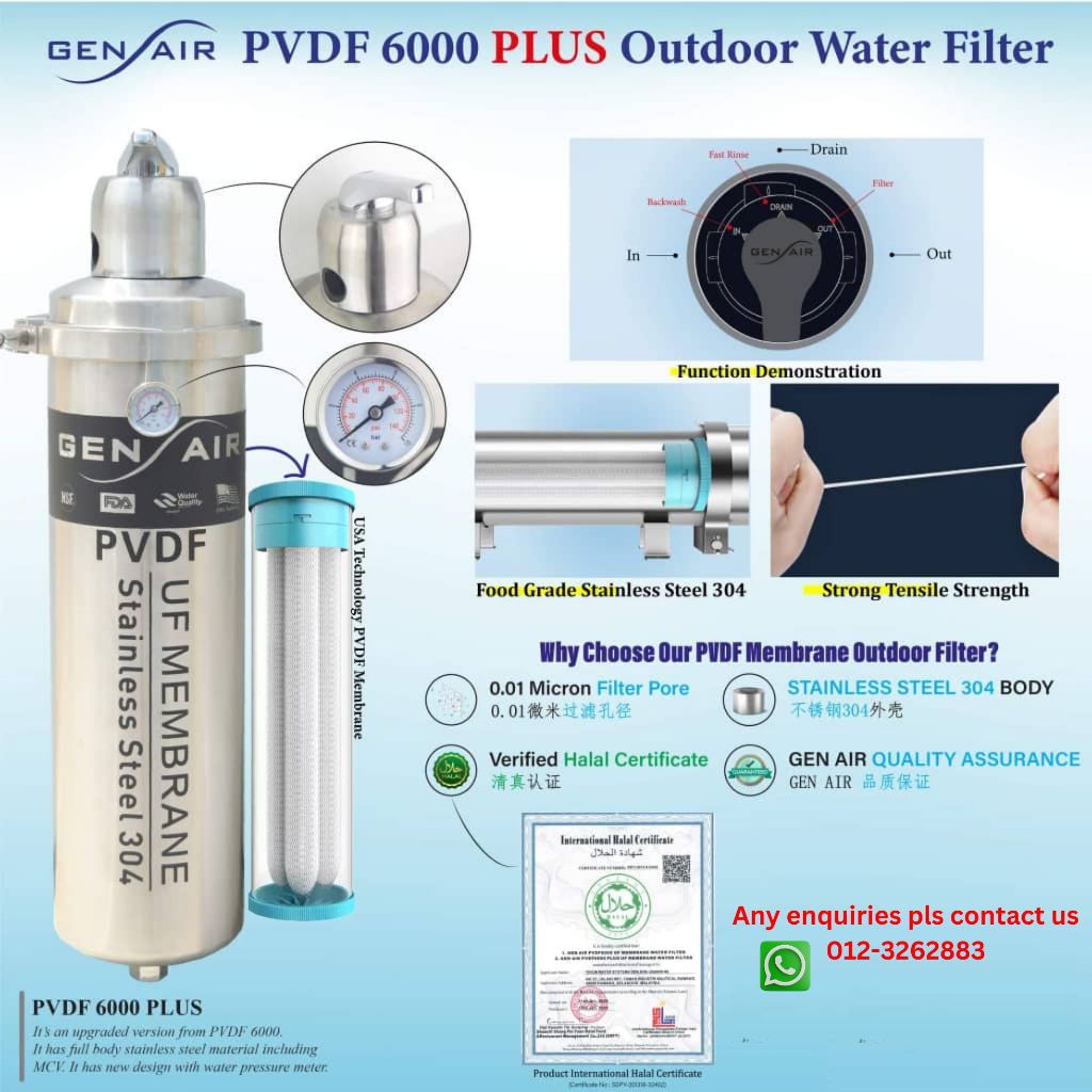 GEN AIR PVDF 6000 PLUS UF MEMBRAN Outdoor Water Filter | Shopee Malaysia