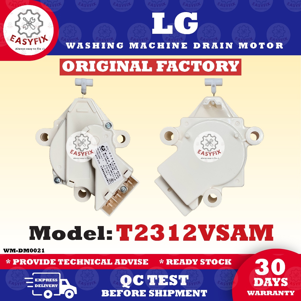 (ORIGINAL FACTORY) T2312VSAM LG WASHING MACHINE DRAIN MOTOR 2312VSAM T2312-VSAM T-2312VSAM ...
