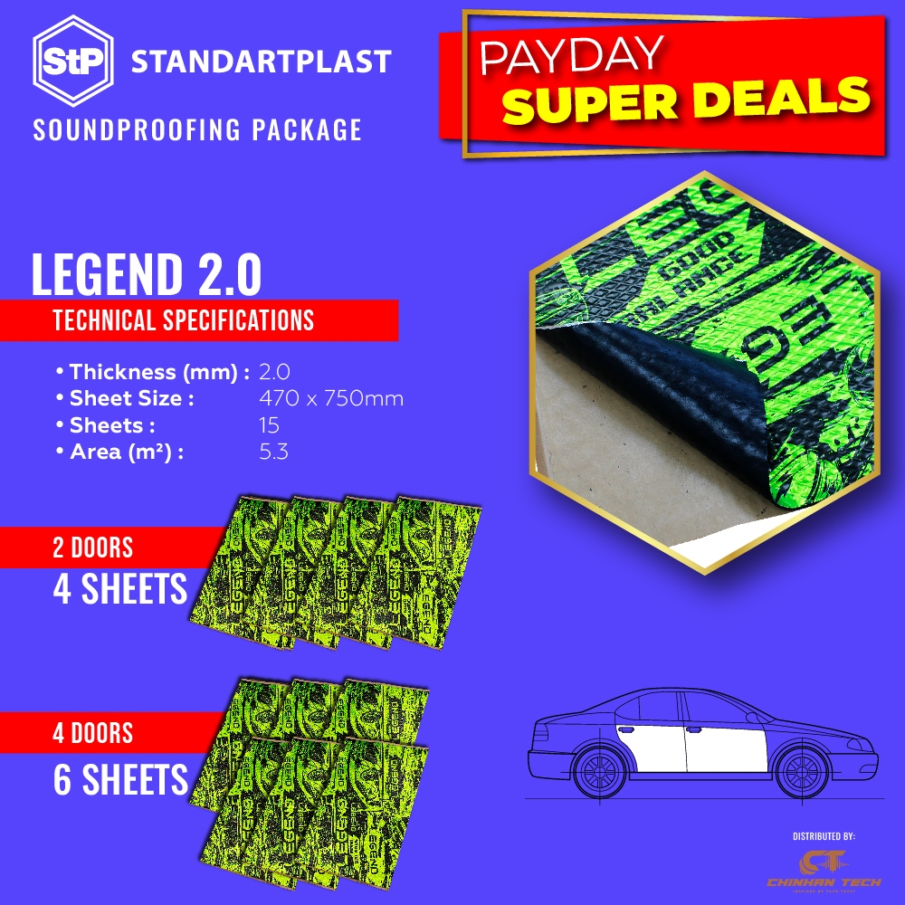 STP Payday Special 2 and 4 Door Package Solution [Legend 2 | Smartmat | Black Gold ] | Sound ...