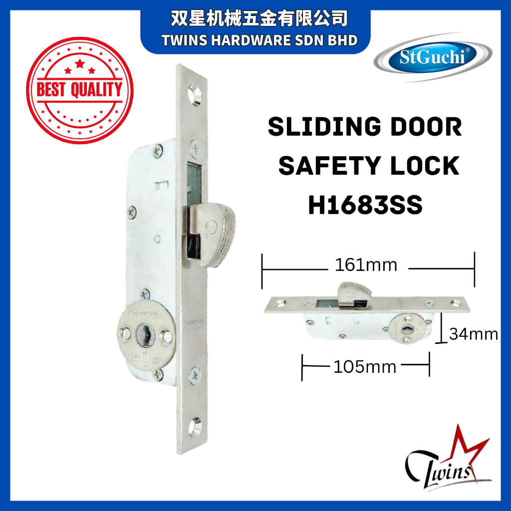 ST GUCHI Mortise Hook Lock SGML-H1683SS Single Door Lock Single Mortise ...