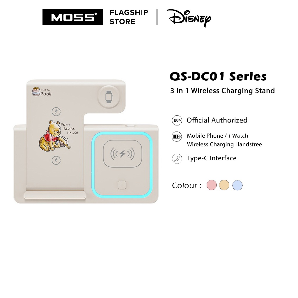 Disney QS-DC01 3 in 1 Wireless Charging Stand ( Stitch / Lotso / Winnie ...