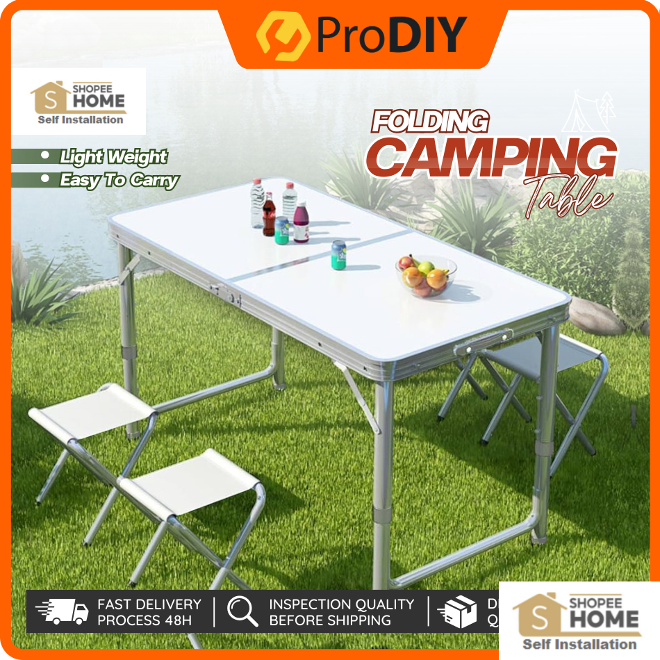8101 Portable Foldable Camping Table Outdoor Aluminium Meja Makan ...