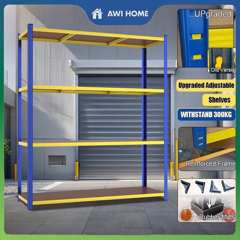 【AWI HOME】HEAVY DUTY BOLTLESS RACK Super Quality, Blue & Yellow Color ...