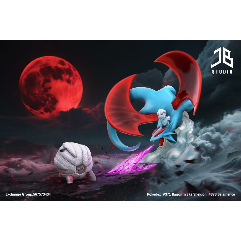 JB Studio - Pokédex Series Evolution Line #371 Bagon #372 Shelgon #373 ...
