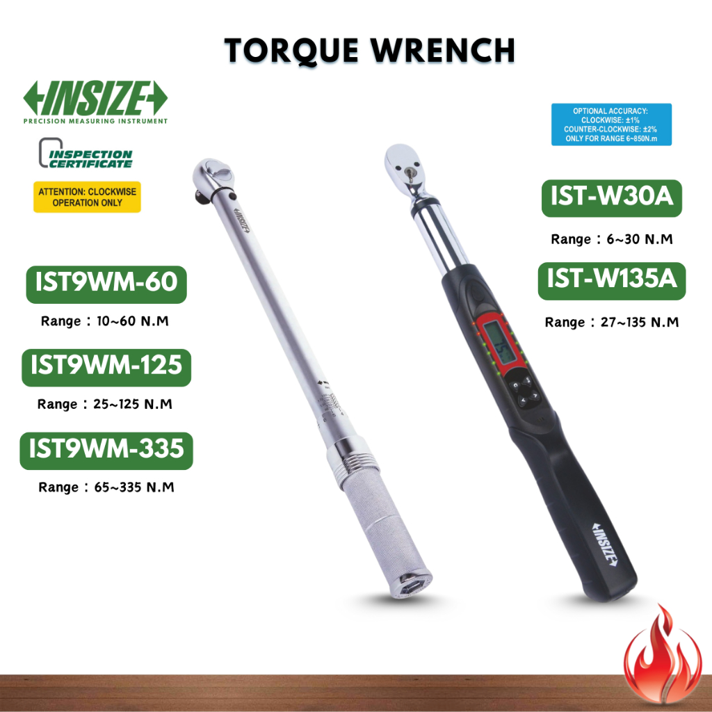 INSIZE Torque Wrench 10-335 n.m. / Digital Torque Wrench 6-135n.m ...