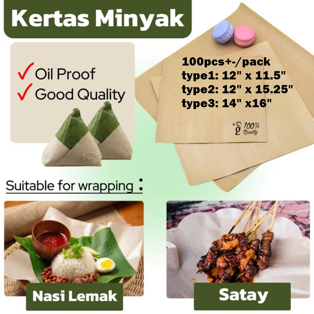 Food Wrapping Paper/ Hawker Paper / Kertas Bungkus Nasi / Nasi Lemak ...