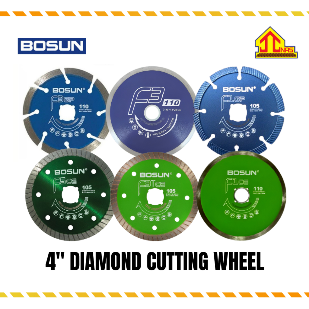 100% Original BOSUN DIAMOND WHEEL 4"/ BOSUN Cutting Disc/ Grinding Disc ...