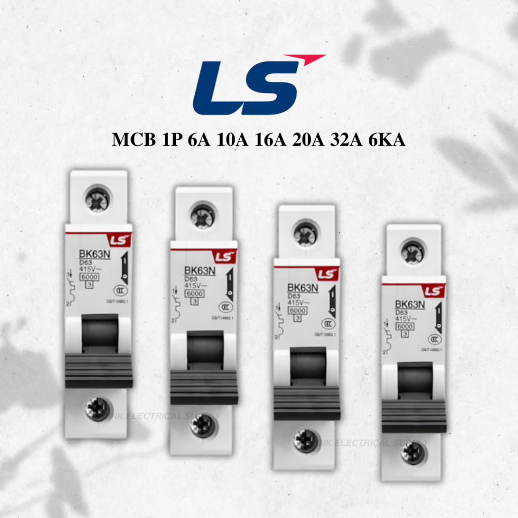 LS MCB 1 Pole / 6A / 10A / 16A / 20A / 32A (6KA) BK63N SERIES | Shopee ...