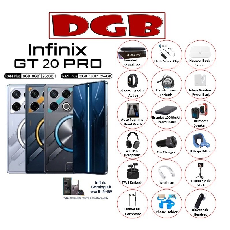 Infinix GT 20 Pro 5G | With Gaming Kit Set | Original Malaysia Set ...