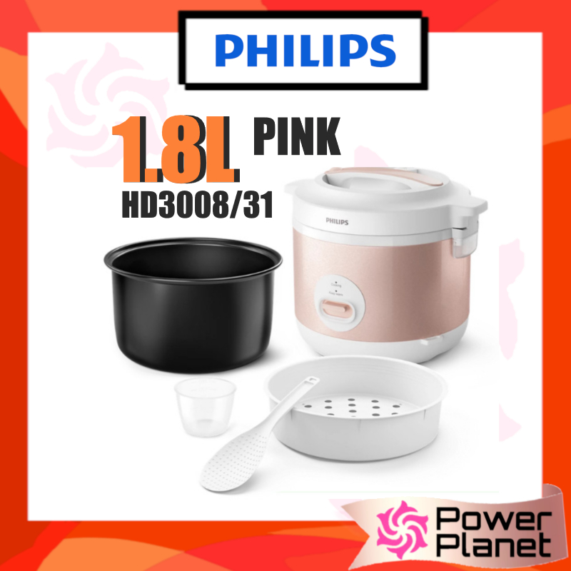 Philips 1.8L HD3008 HD3008/31 (Pink) / HD3008/30 (SIlver) | 1.8L HD3212 (Green) | HD3213 (Silver ...
