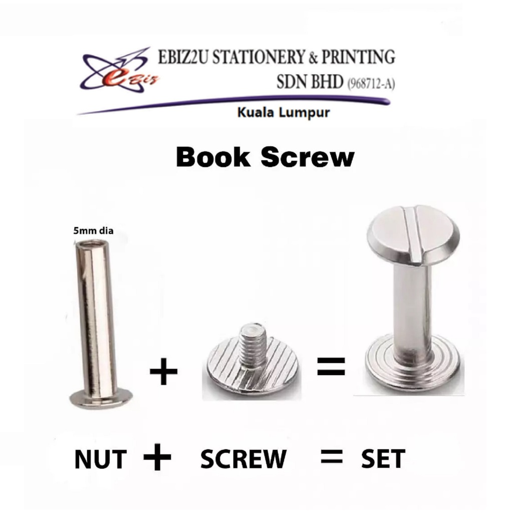 1pack 10-100 sets MENU Book Screw Book Binding Screw Menu Screw Hard ...