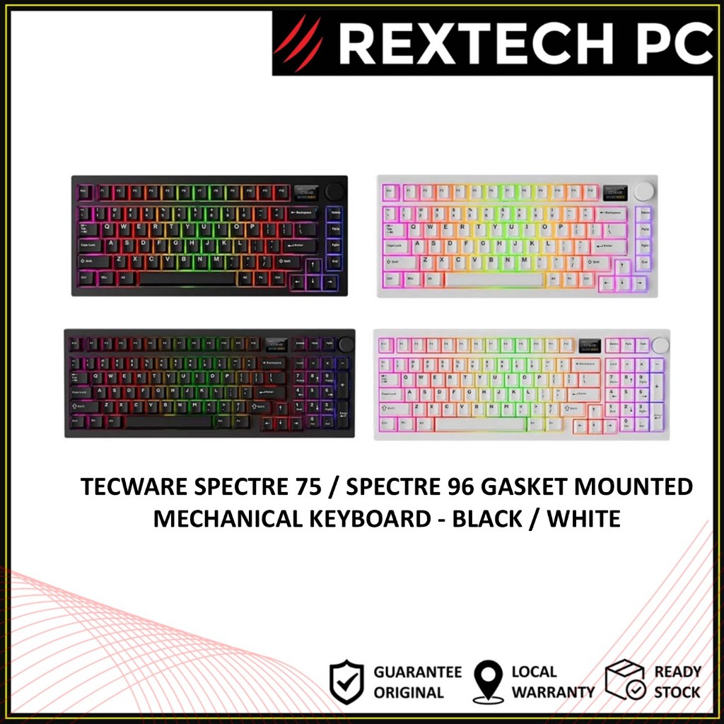 TECWARE SPECTRE 75 / SPECTRE 96 GASKET MOUNTED MECHANICAL KEYBOARD ...