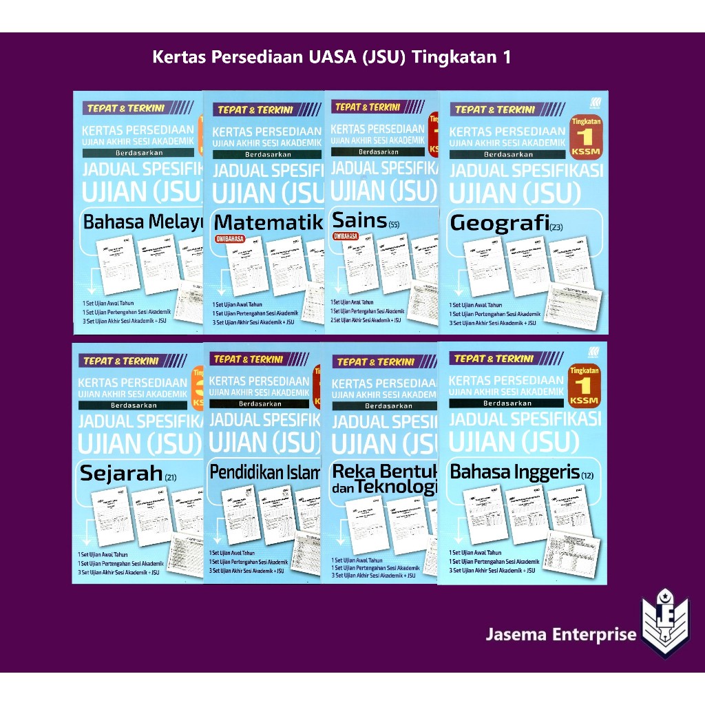 Kertas Persediaan UASA Tingkatan 1 BM | English | Matematik | Sains ...