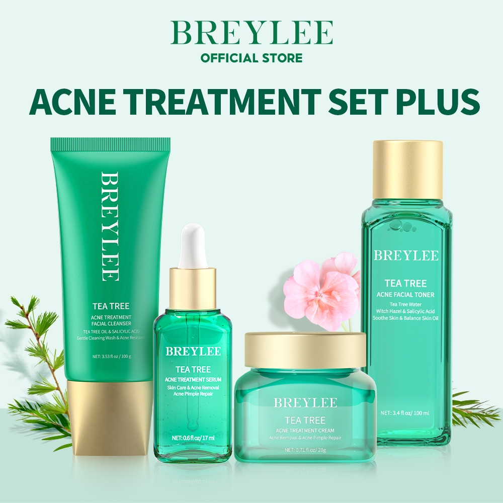 BREYLEE ACNE TREATMENT SET PLUS Skincare Blackhead Removal Shrink Pore Acne Face Serum Acne ...