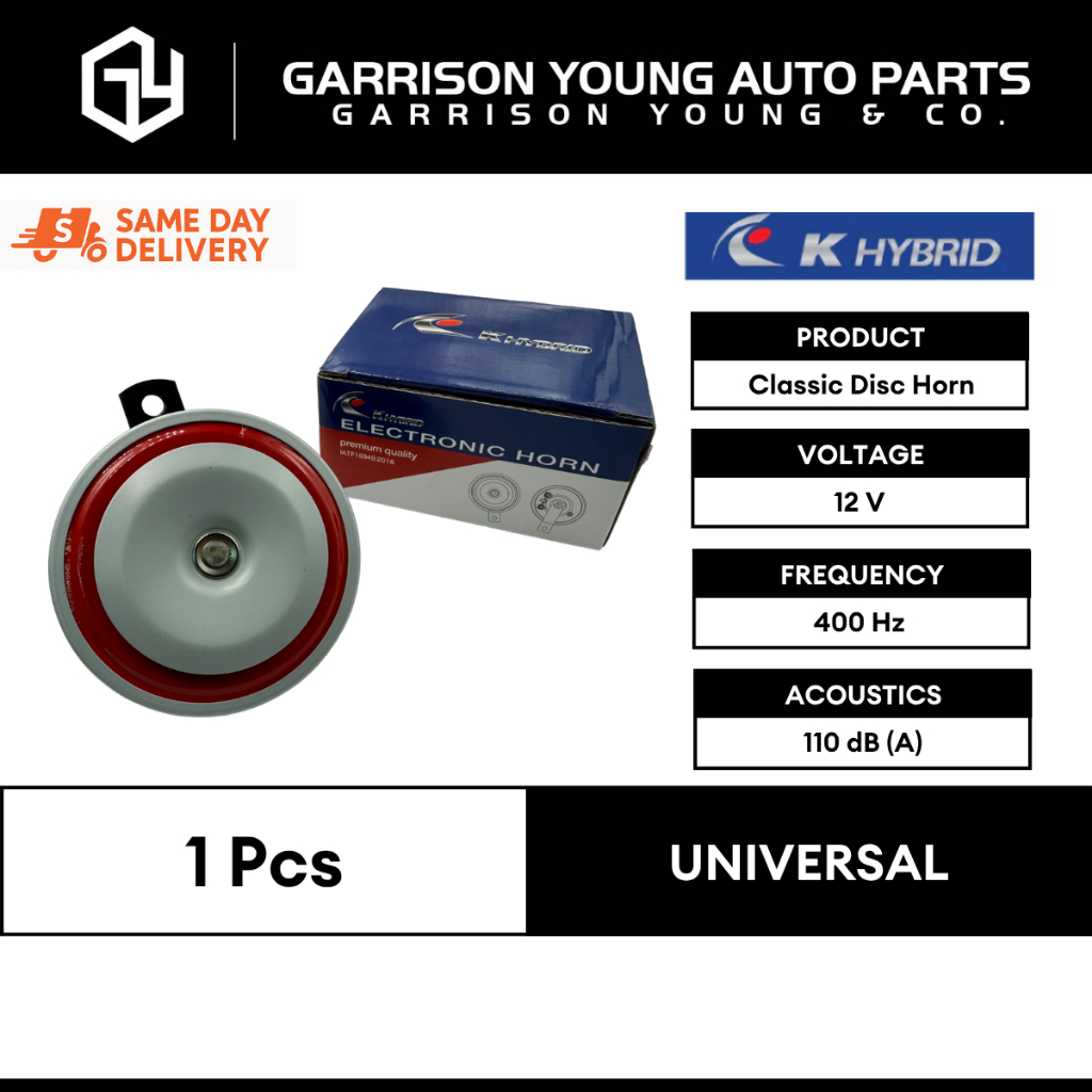[K-HYBRID] Classic Disc Horn 12V 400Hz 110dB for cars/perodua/proton ...