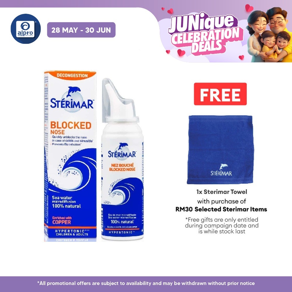 Sterimar Blocked Nose 100ml | Nasal Spray for Kids Age 3 Years Above ...