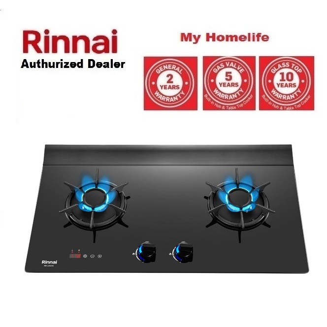 RINNAI RB-L2620G-RM Lotus 2-Burner Gas Hob (Glass) (NON RETURNABLE) | Shopee Malaysia