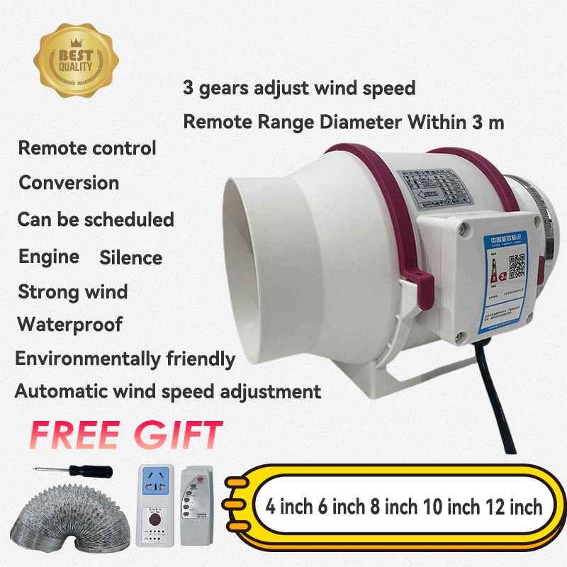 【Remote Control】Exhaust Fan Extractor Fan Kipas Ekzos for Bedroom ...