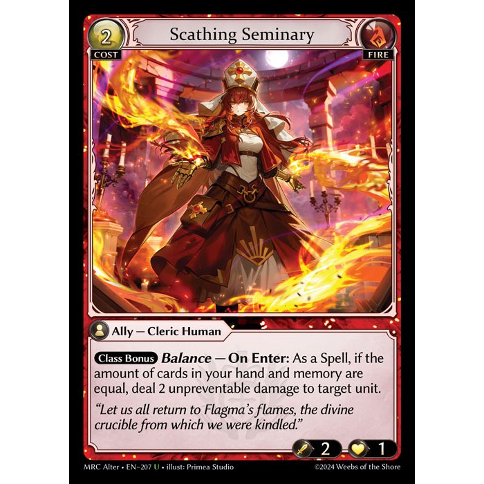 MRC Alter • EN—207 • U Scathing Seminary GRAND ARCHIVE Mercurial Heart ...
