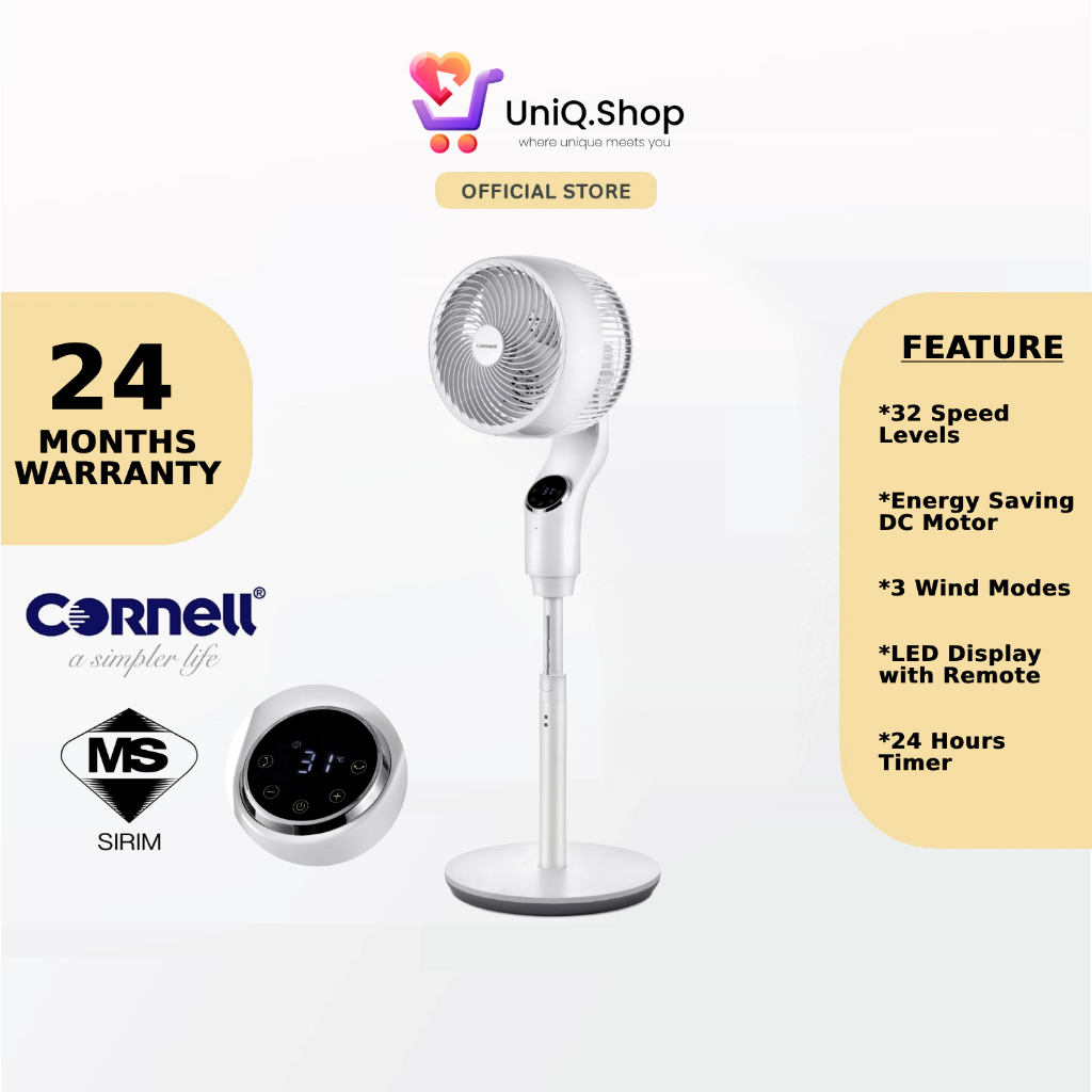 Cornell 3D Air Circulator Stand Fan 9" (DC Motor) | CCF-9001DCR ...