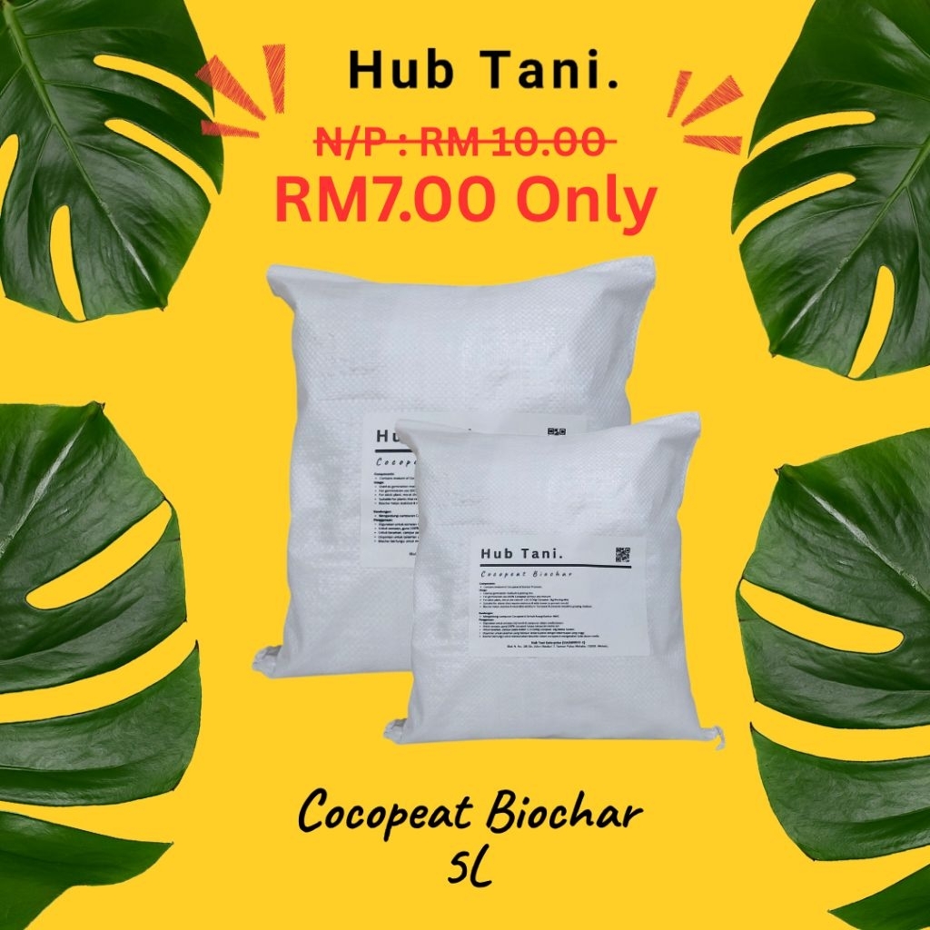 COCOPEAT BIOCHAR PROBIOTIC | SABUT KELAPA & SERBUK ARANG UNTUK TANAMAN ...