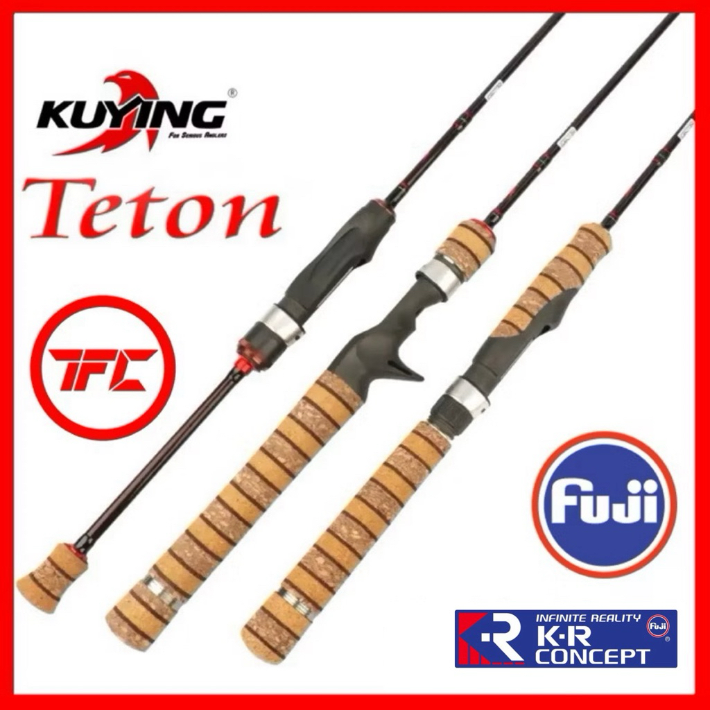 KUYING Teton Ultra Light Spinning & Baitcasting Rod Joran Pancing ...