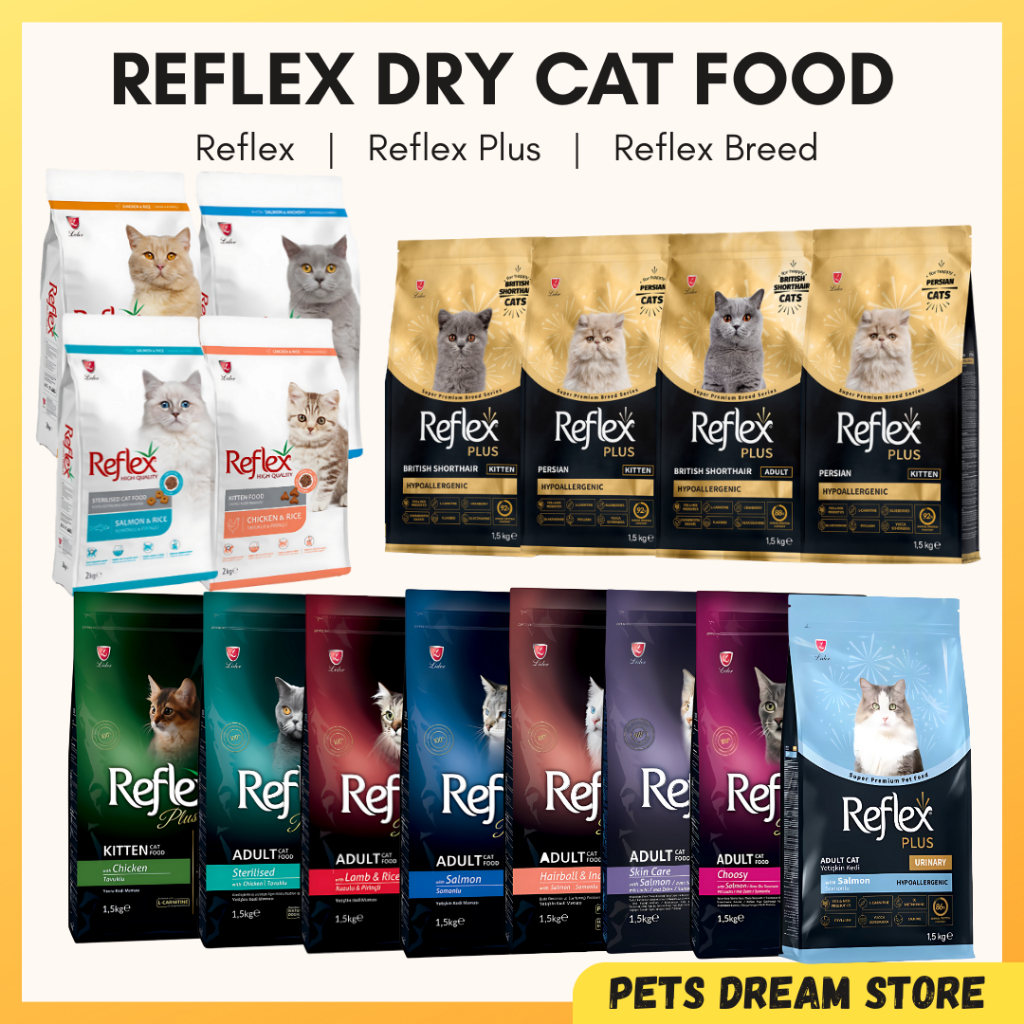 Reflex | Reflex Plus | Reflex Breed Dry Cat Food 1.5kg 2kg ...