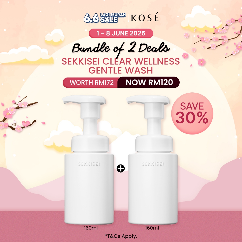 [Bundle of 2] Kose Sekkisei Clear Wellness Gentle Wash Set Cleanser ...