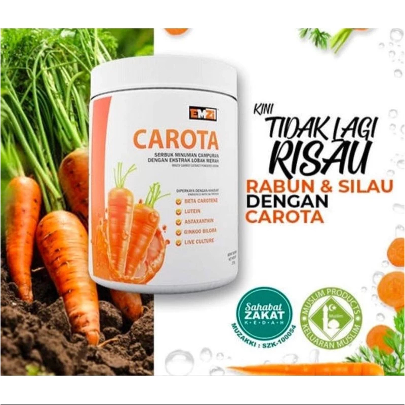 EMZI CAROTA [ORIGINAL HQ] MINUMAN CAMPURAN UNTUK KESIHATAN MATA (Ready ...