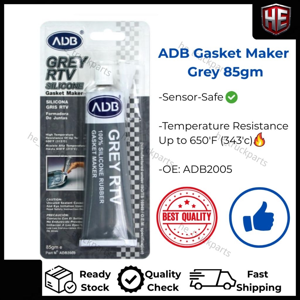 ADB GREY RTV Silicone / Gasket Maker 85gm | Shopee Malaysia
