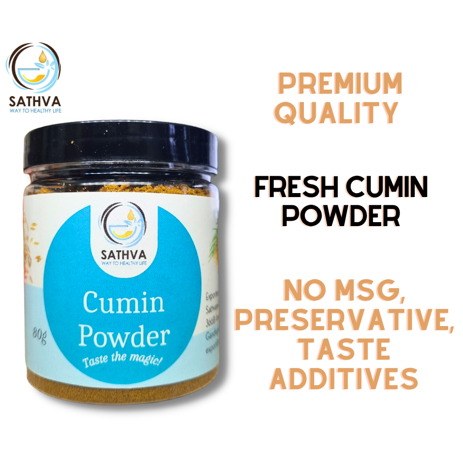 Sathva Cumin Powder 80g jar | Aromatic Ground Jeera | Pure, No ...