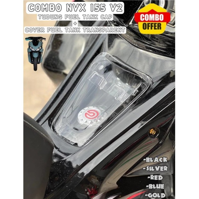 Set Combo Yamaha NVX V2 Tudung Fuel Tank Cap Alloy + Cover Tank ...