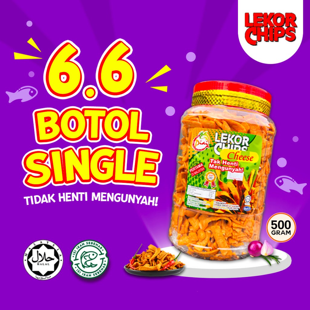 PAKEJ SINGLE BOTOL 4L 500GRAM LEKOR CHIPS | Shopee Malaysia