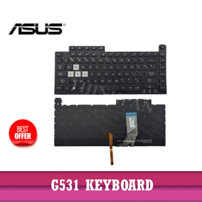 Asus ROG Strix G531 G531G G531GT G15 G512 G512LV G512LW Laptop Keyboard ...