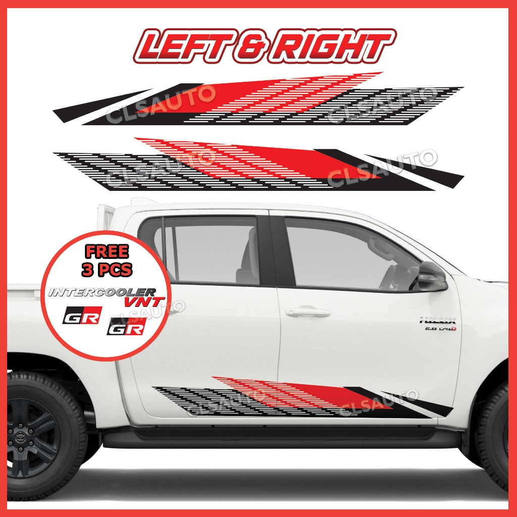TOYOTA Hilux Body Sticker Design 19 - Car Body Sticker Side Lining ...