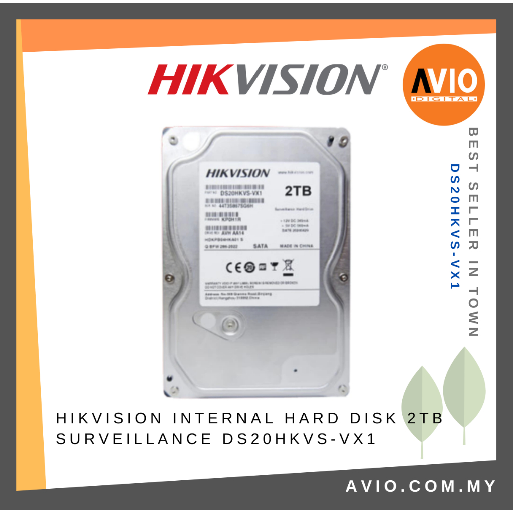Hikvision 2TB SATA Internal Surveillance Hard Disk CCTV DVR NVR ...