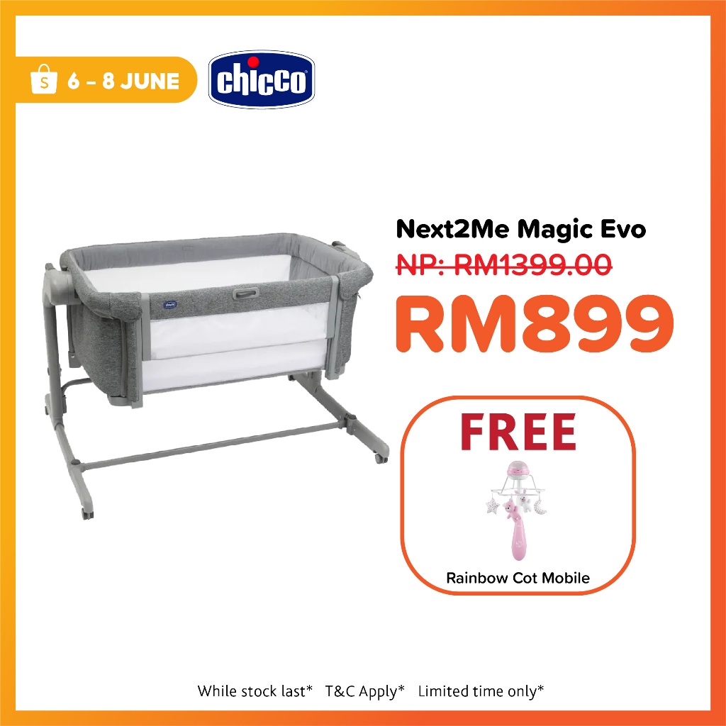 Chicco Next2me Magic Evo Co-Sleeping Crib - New Born to 9kg | Shopee ...