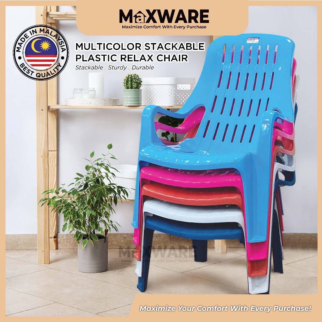 Maxware Plastic Relax Chair Comfy Lazy Chair Accent Chair Garden ...