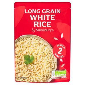 Sainsbury's Microwave Rice Brown 250g/LONG GRAIN WHITE RICE 250G ...