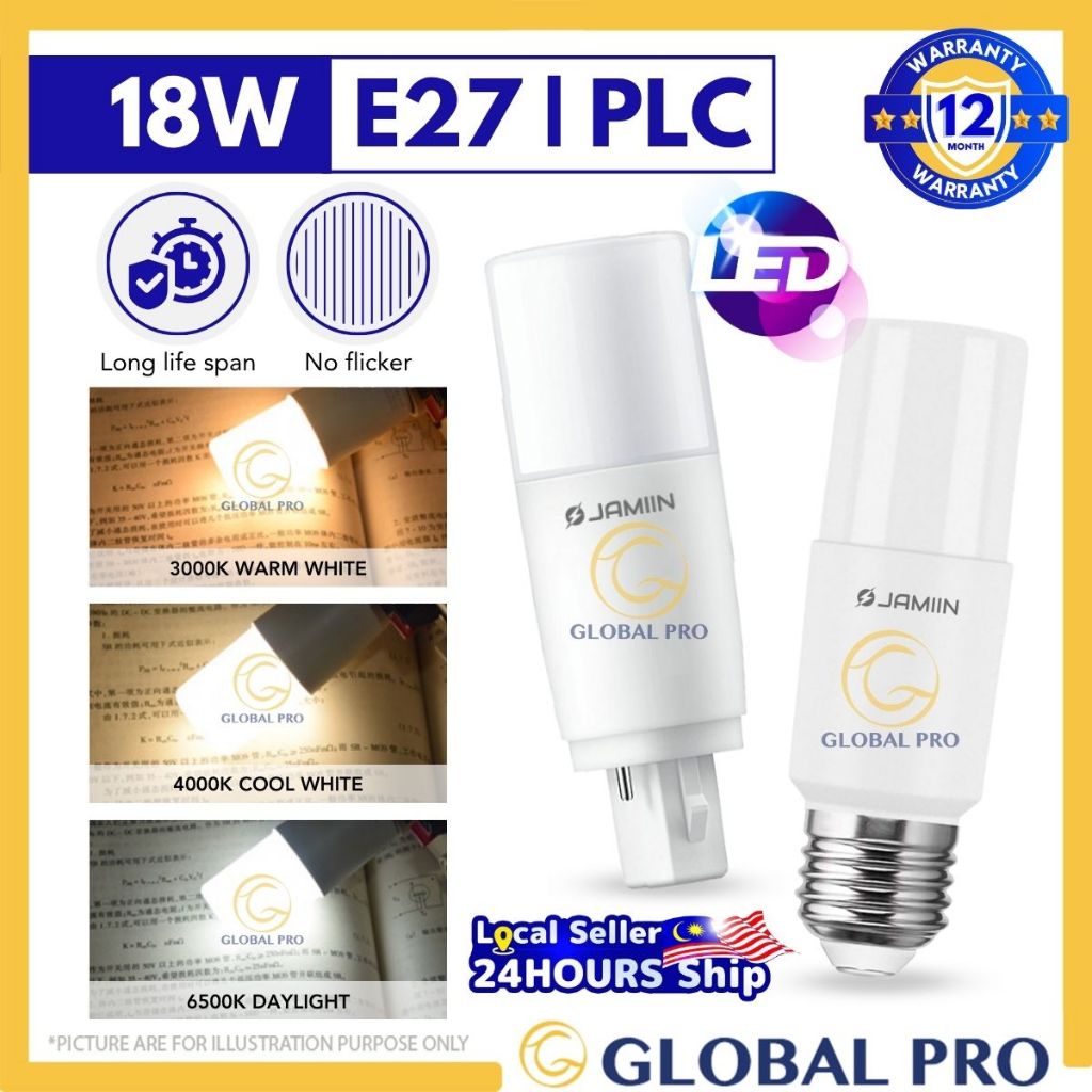 JAMIIN 18W E27/PLC G24 LED STICK BULB LED Light Bulb Energy Saving LED ...